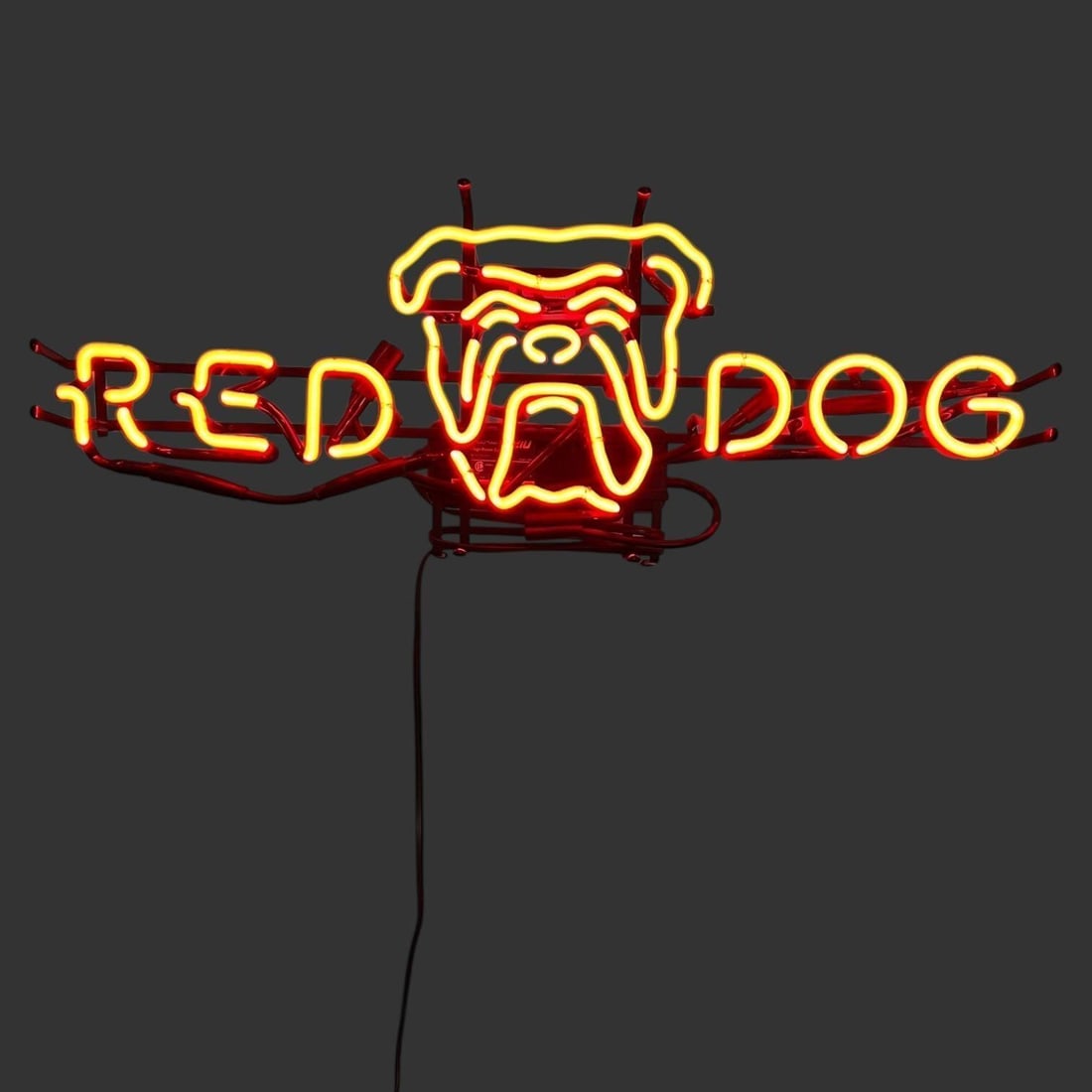 1994 Plank Road Brewery Red Dog Neon Sign Light Auction