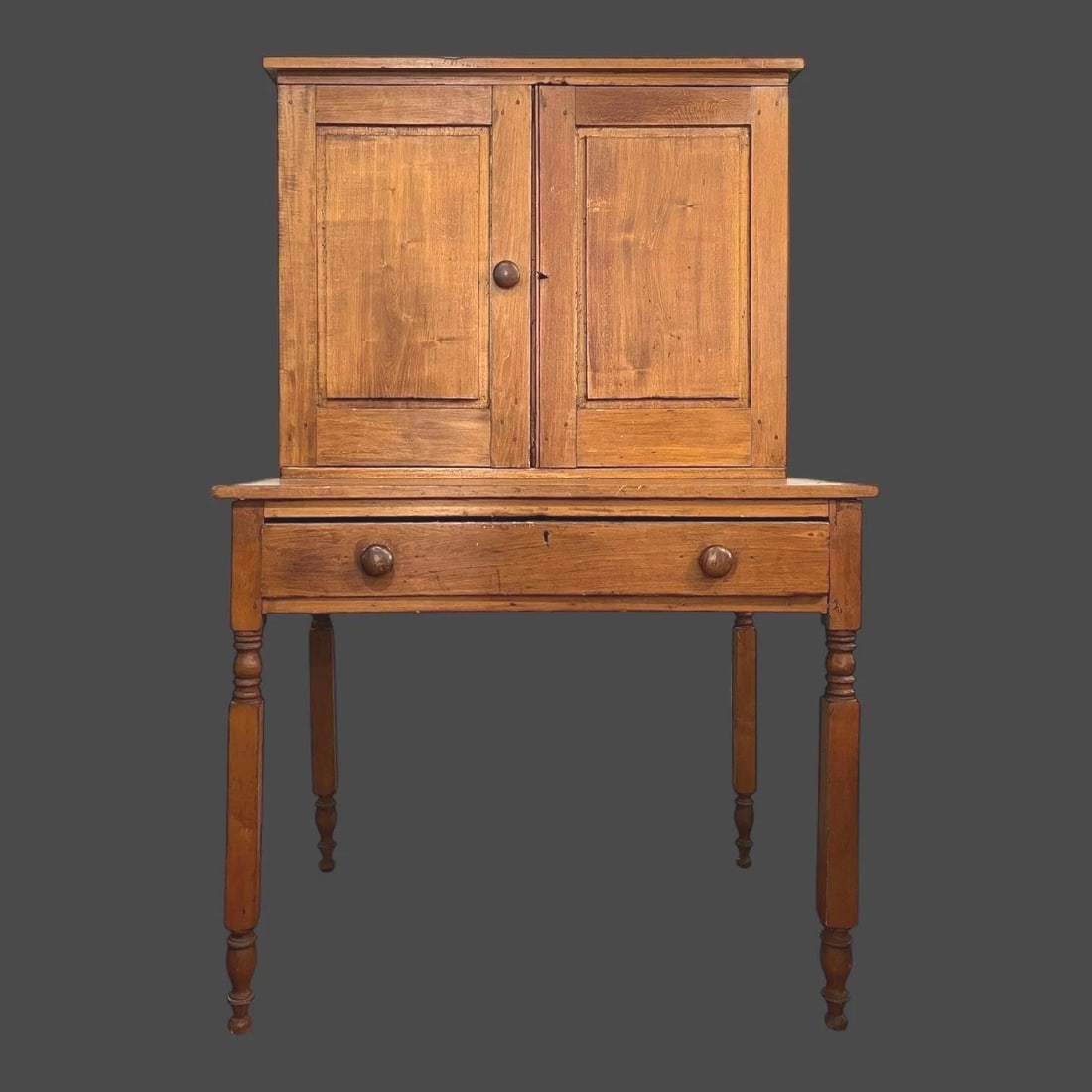 Primitive Wooden Plantation Desk Table Auction