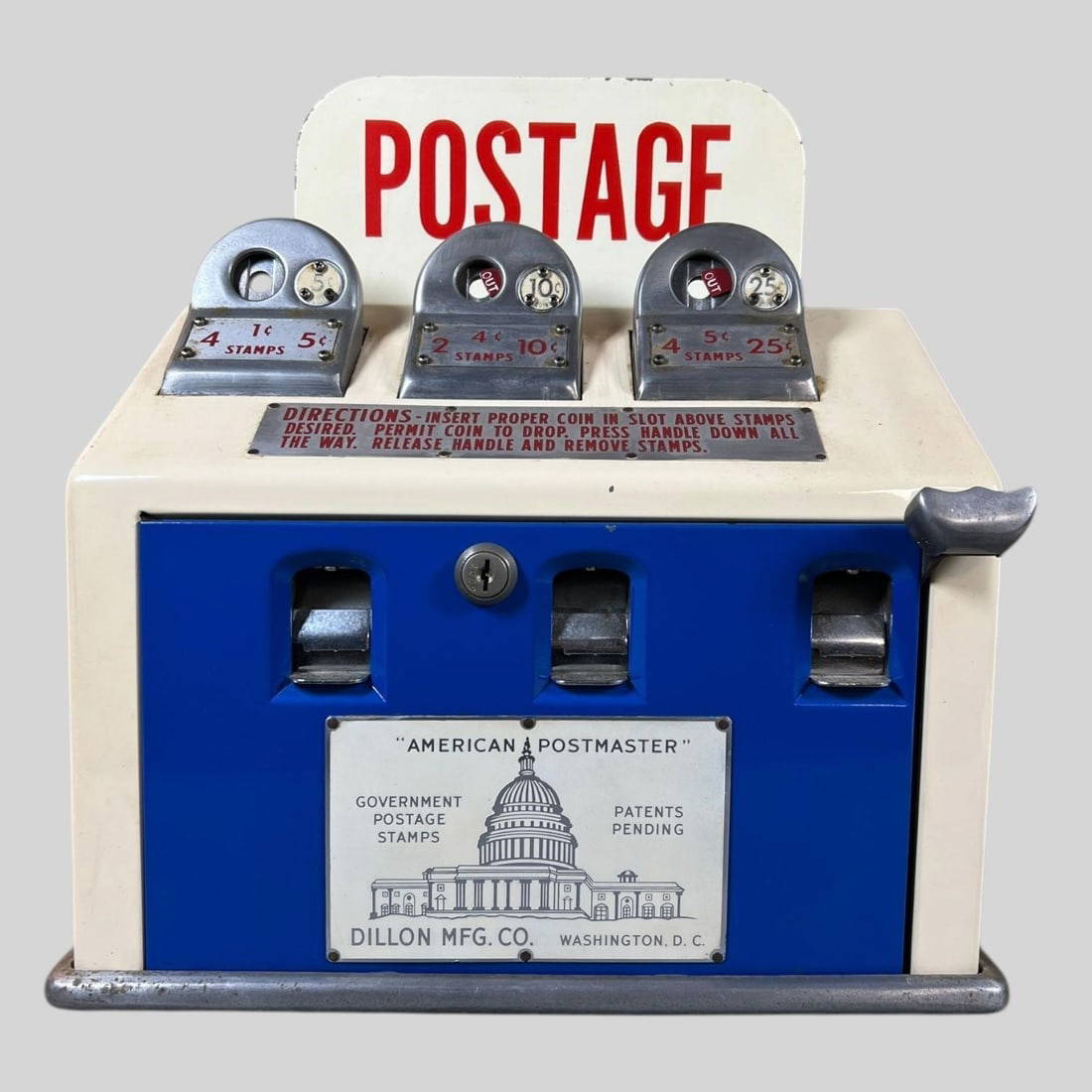 American Postmaster Postage Stamp Vending Machine Auction