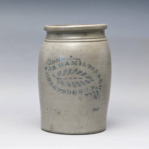 Jas. Hamilton, Greensboro, Pa Stoneware Jar