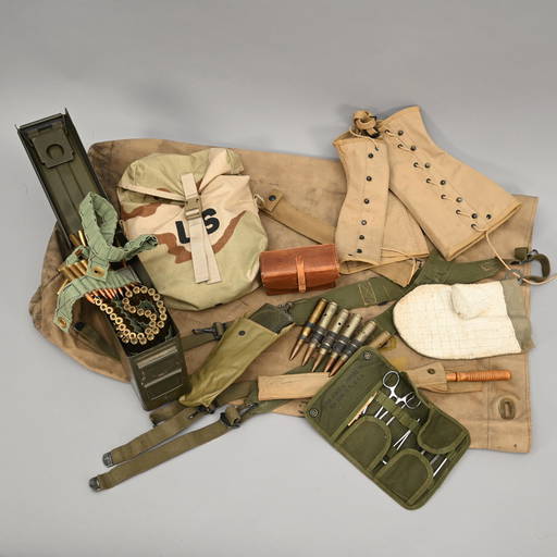 Usmc Duffle Bag And Assorted Us Military Items