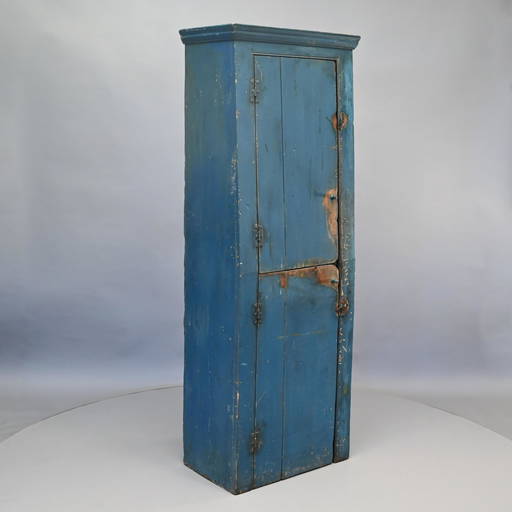 Blue Painted Canted-Back Chimney Cupboard - Jan 30, 2022 | Devin Moisan ...