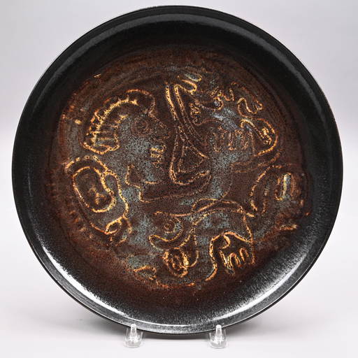 E.&m. Scheier, 'circle Of Faces' Stoneware Charger