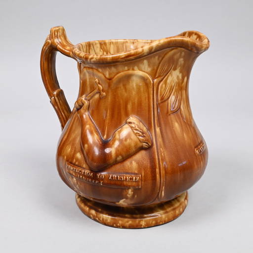 Rare Rockingham 'protection To Industry' Pitcher