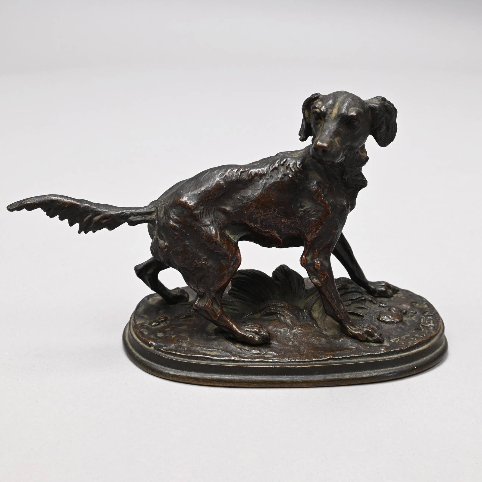 P.j. Mene - Bronze Figure Of A Setter (diane) Auction
