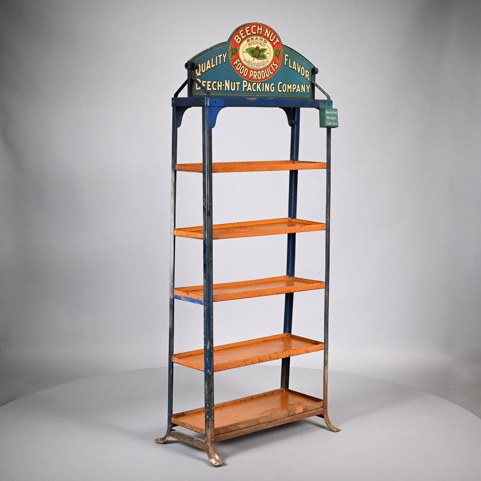 Beech Nut Lithographed Tin Store Display Rack