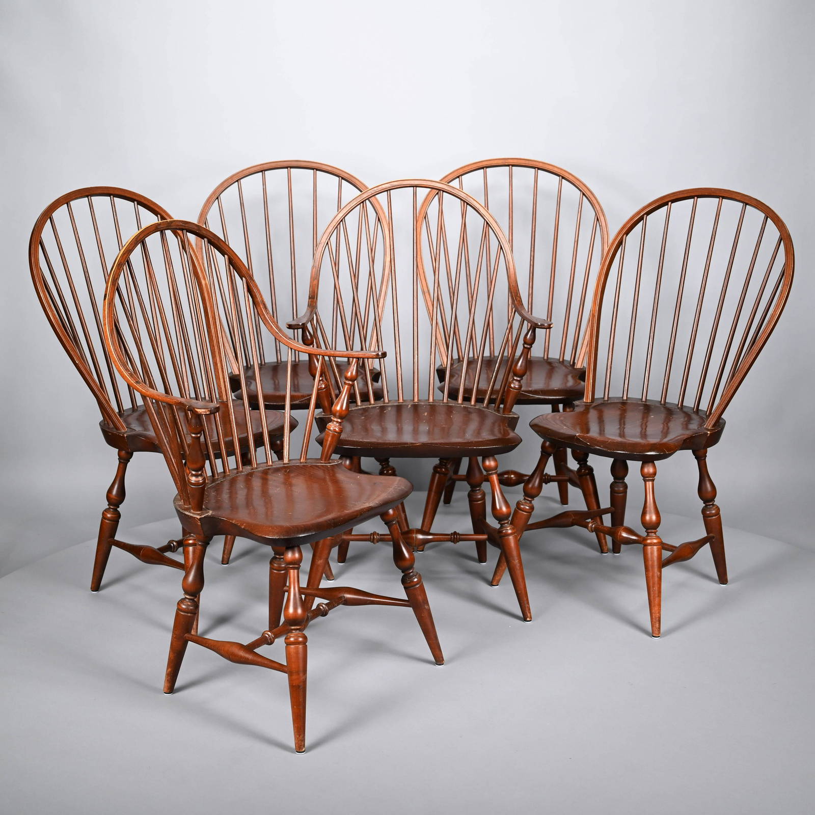 Set Of Six Warren Chair Works Windsor Chairs Auction