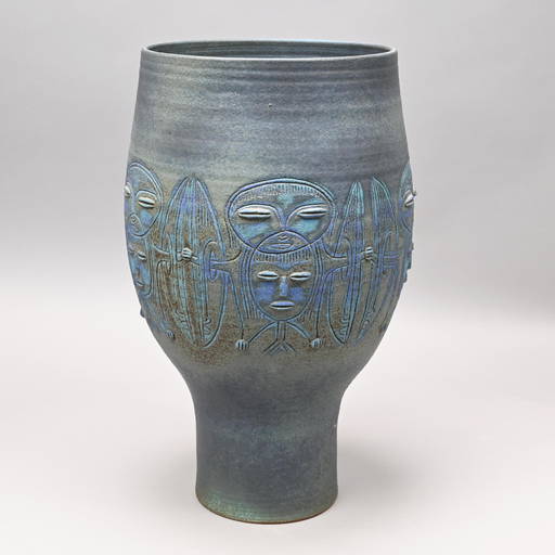 Edwin O. And Mary G. Scheier Tall Stoneware Vase