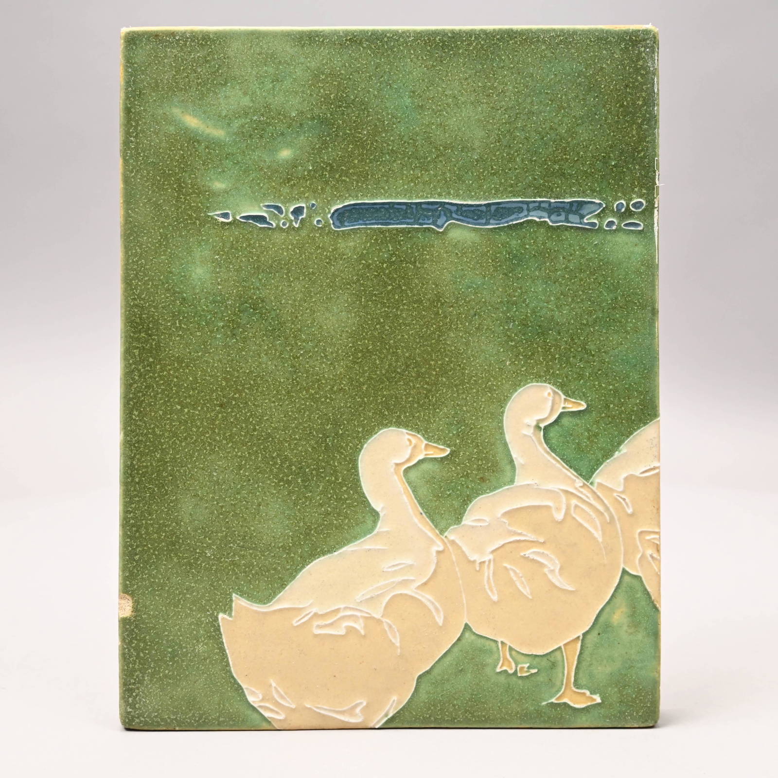 Arts & Crafts Tile Depicting Geese Auction