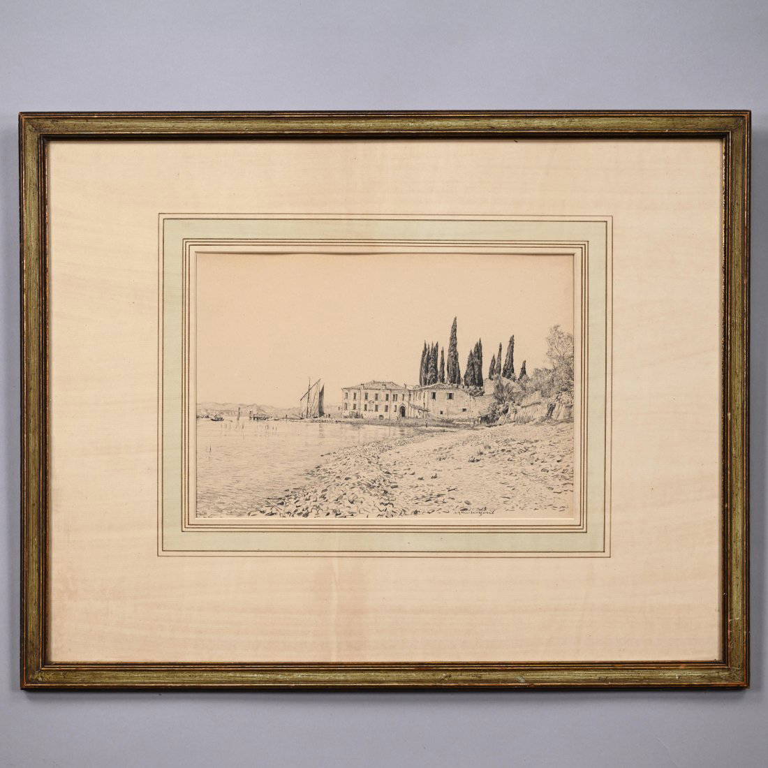 Bay Of Naples - Pencil Sketch Auction