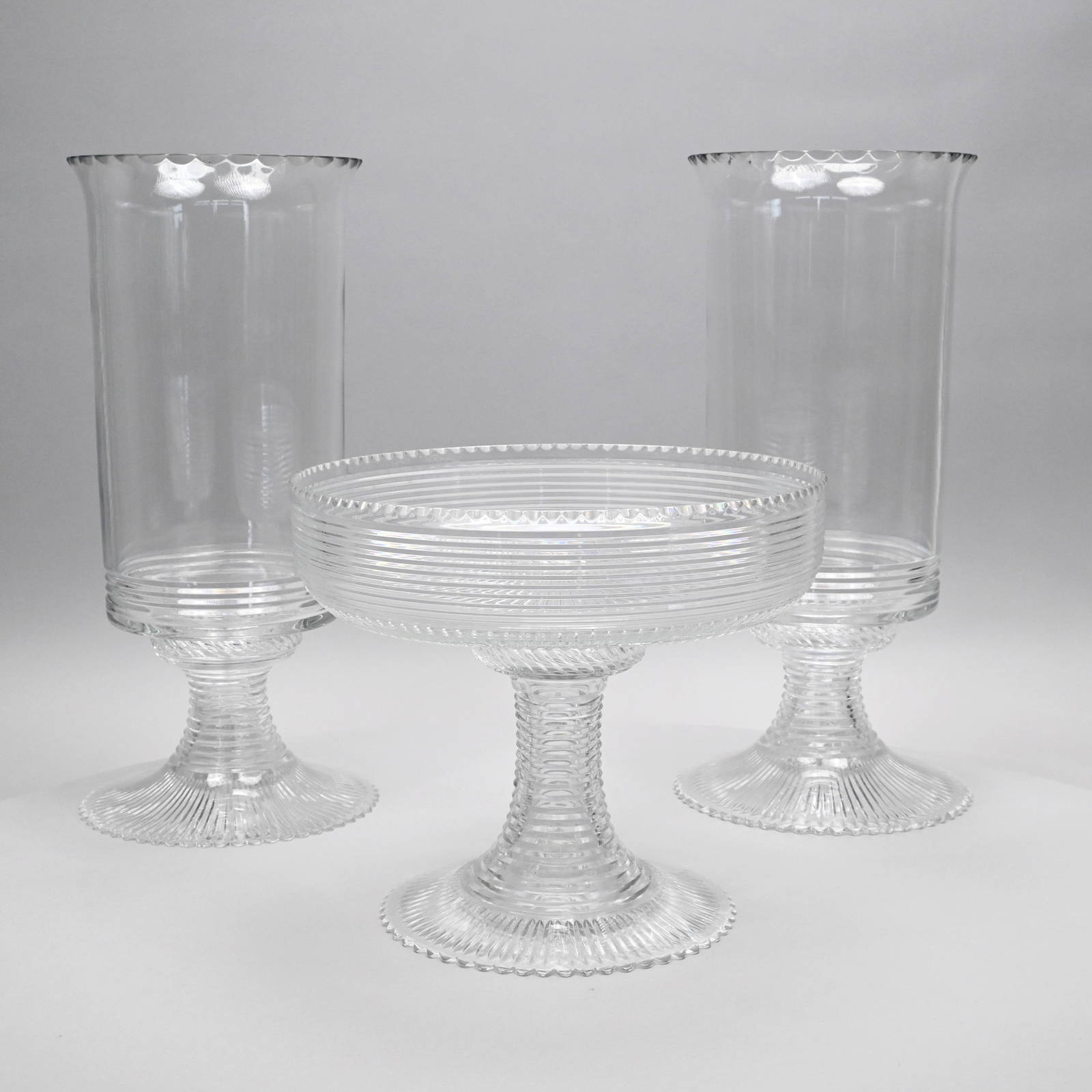 William Yeoward Crystal "phoebe' Pattern Garniture Auction