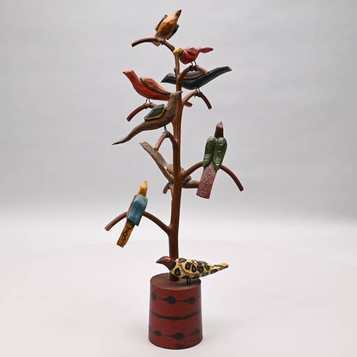 Daniel & Barbara Strawser Folk Art Bird Tree, 1971