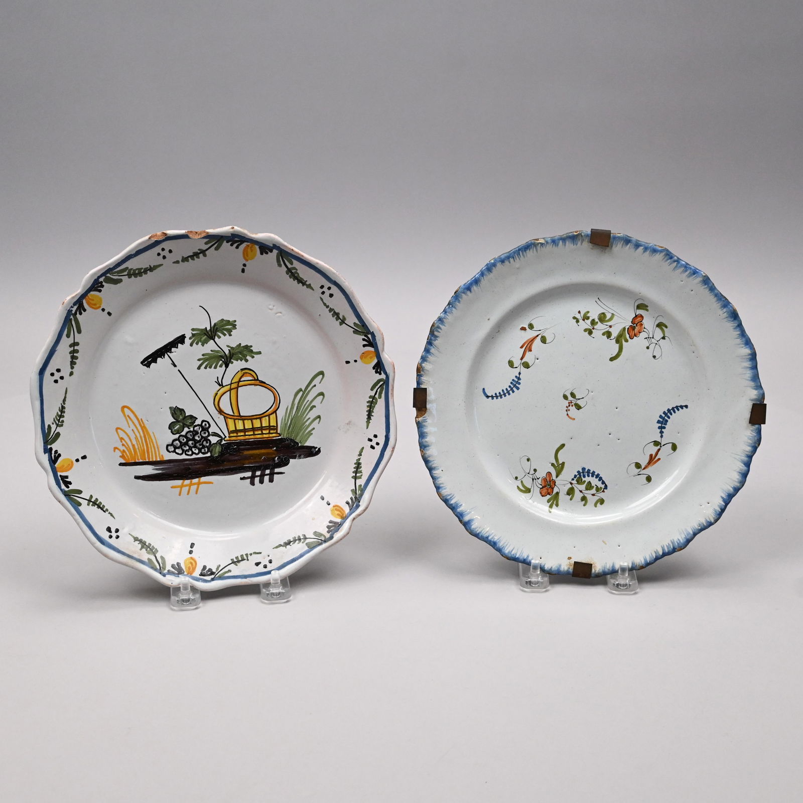 Two French Faience Plates, Late Eighteenth Century Auction