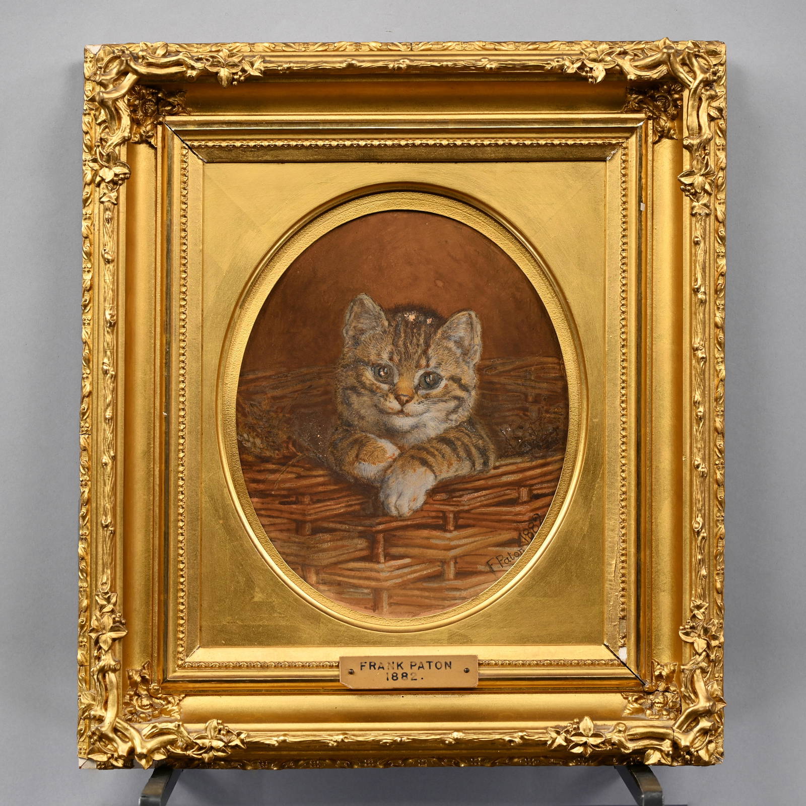 Frank Paton - Portrait Of A Tabby Kitten, 1882 Auction