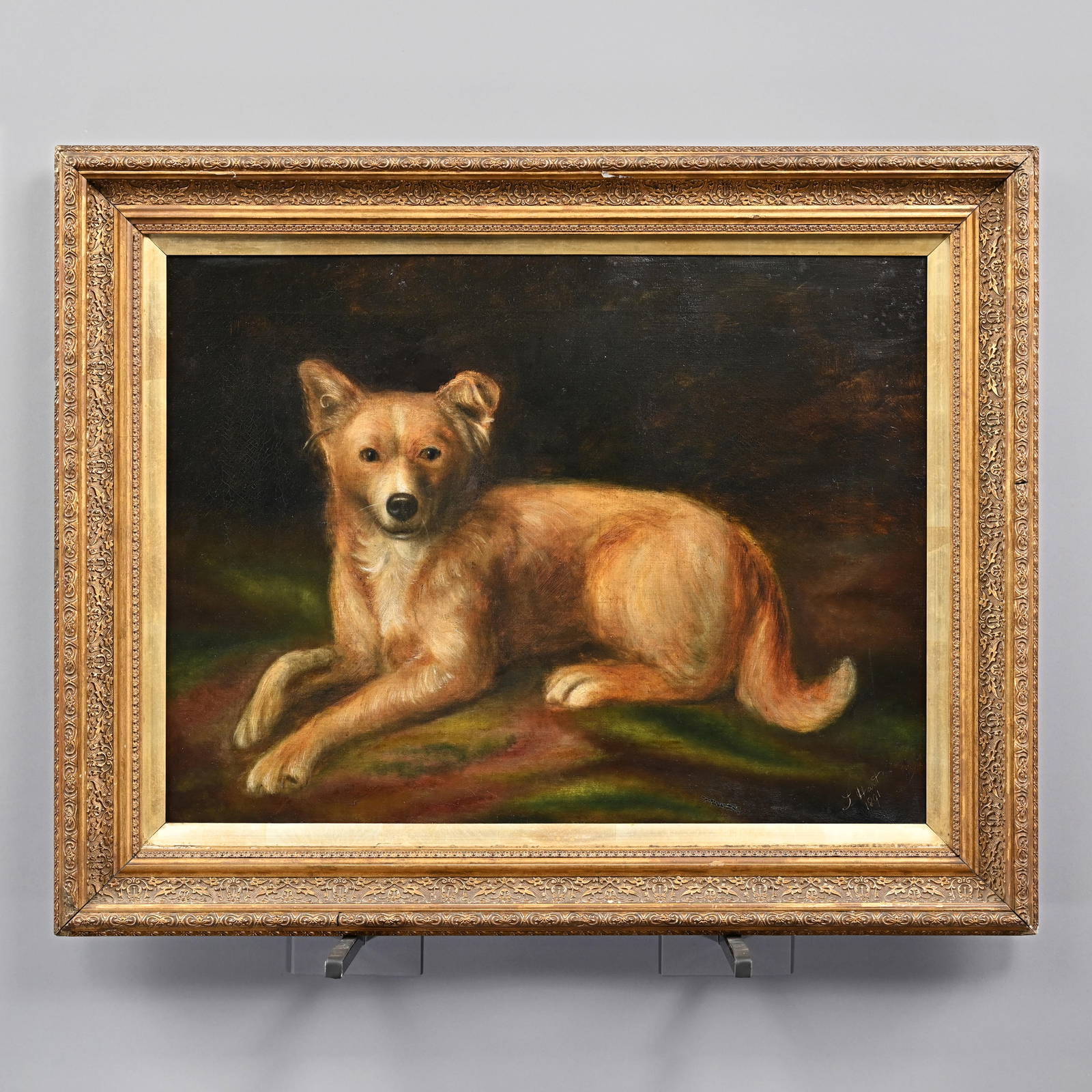 L. Hart - Portrait Of A Dog, 1891 Auction