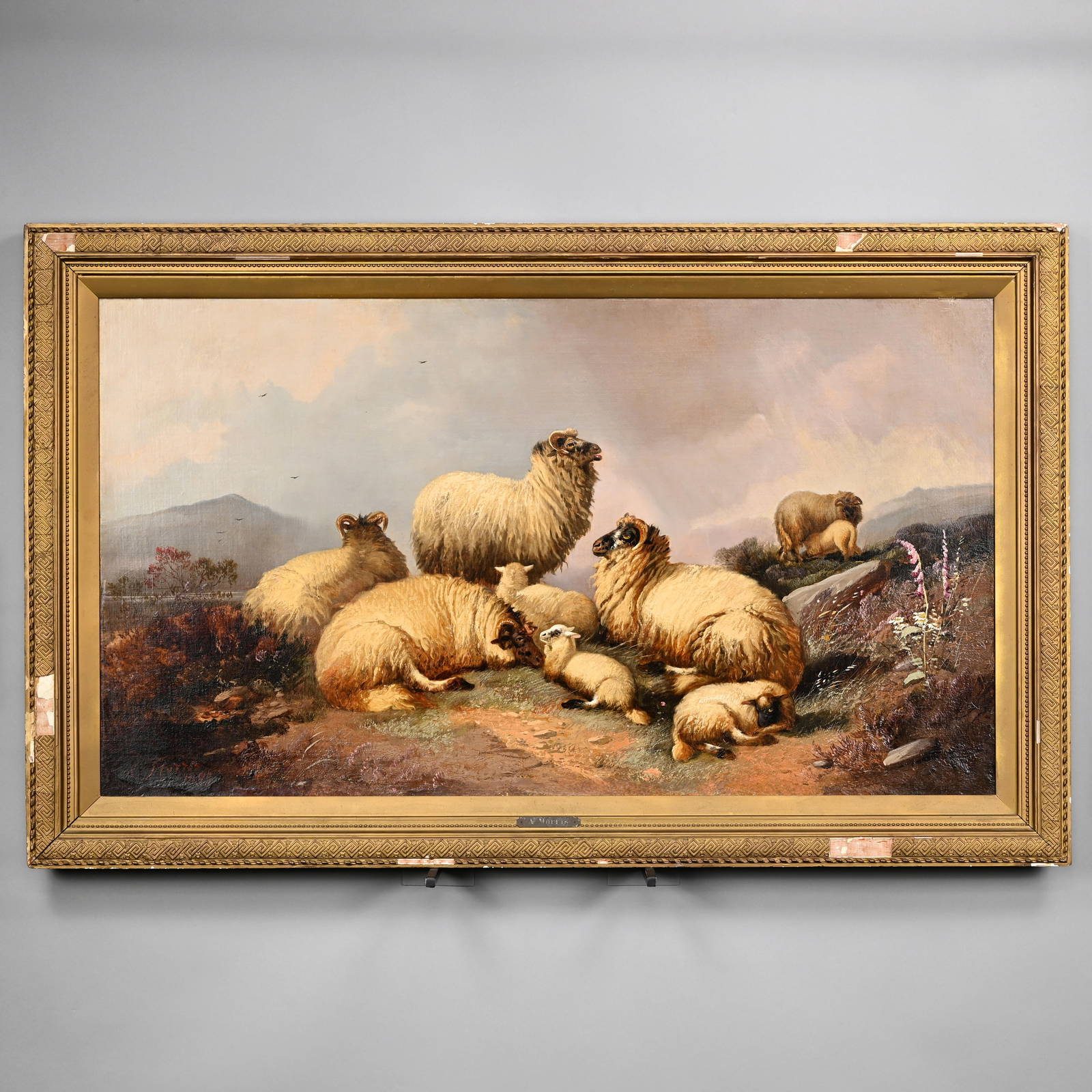Alfred Morris - Flock Of Sheep In Highlands, 1893 Auction