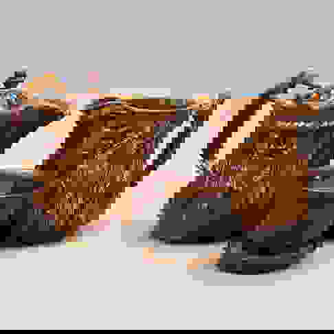 Two Rockingham-glazed Pitchers & Redware Flowerpot Auction