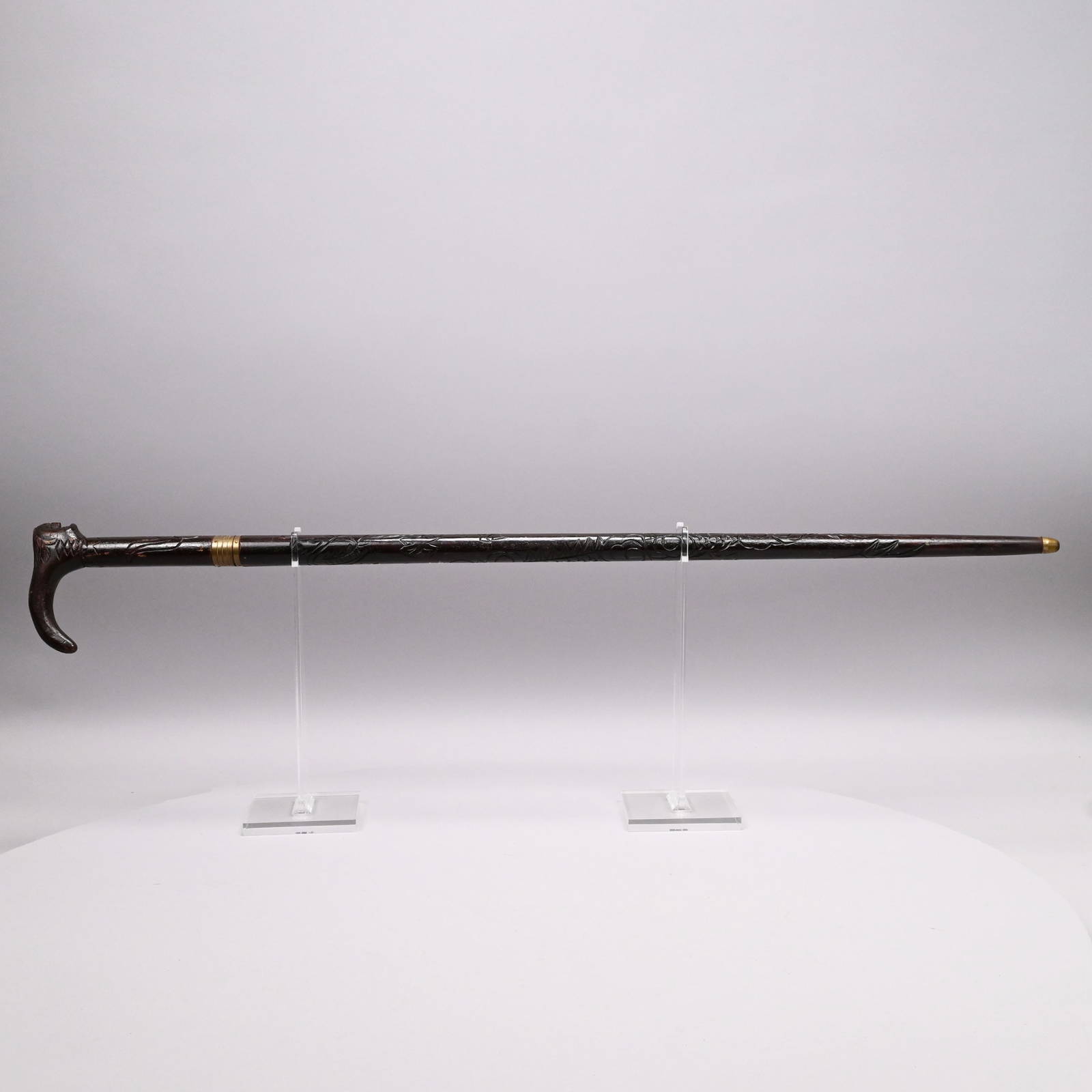 Folk Art Native American Carved Wood Sword Cane Auction