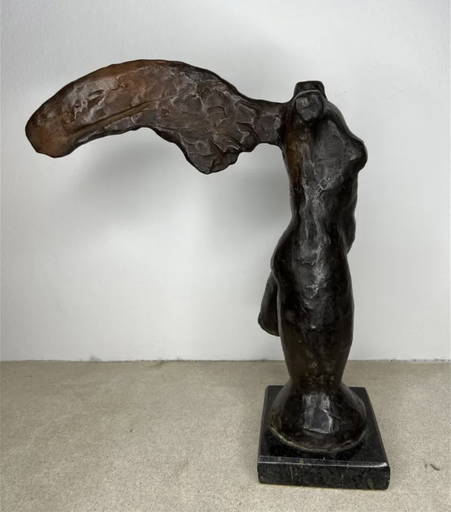 Large Abstract Bronze Modern Angel Sculpture