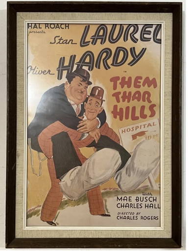 Laurel And Hardy, Them Thar Hills Vintage Poster Framed