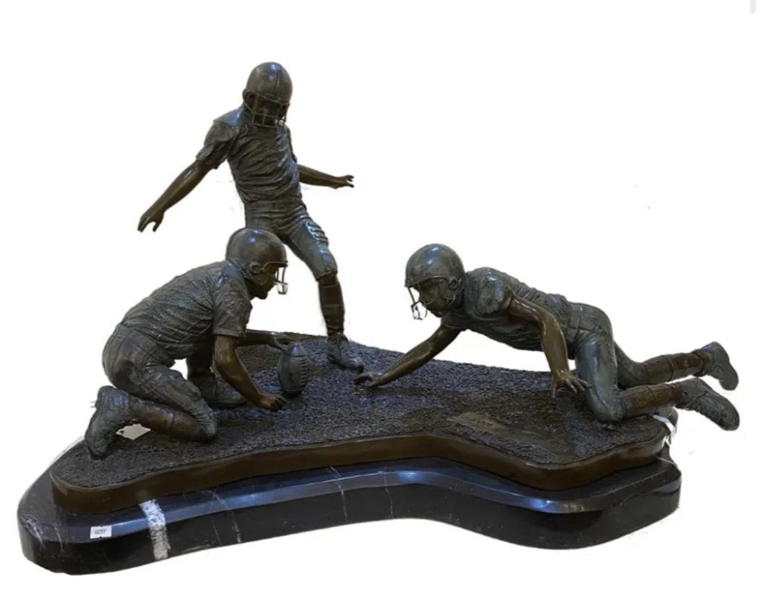 Huge Football Players Bronze Sculptures By Jim Davidson