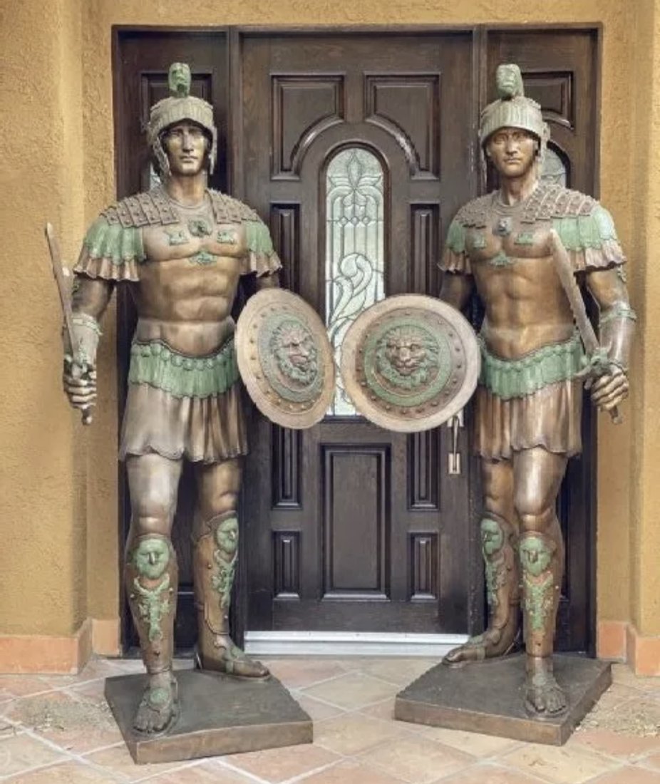 Monumental Bronze Roman Soldiers Sculptures