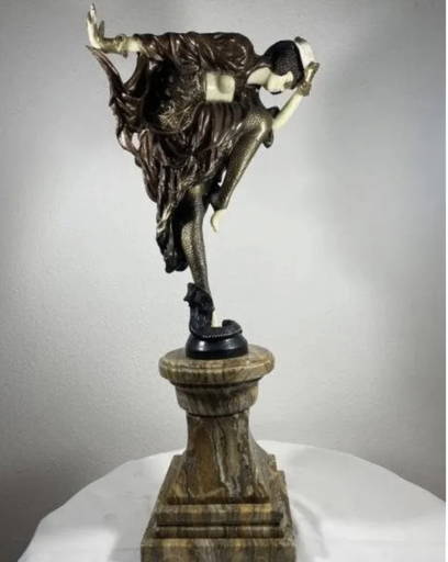 Large Art Deco Style Bronze Ankara Dancer Figure (#0180) on Jan 15 ...