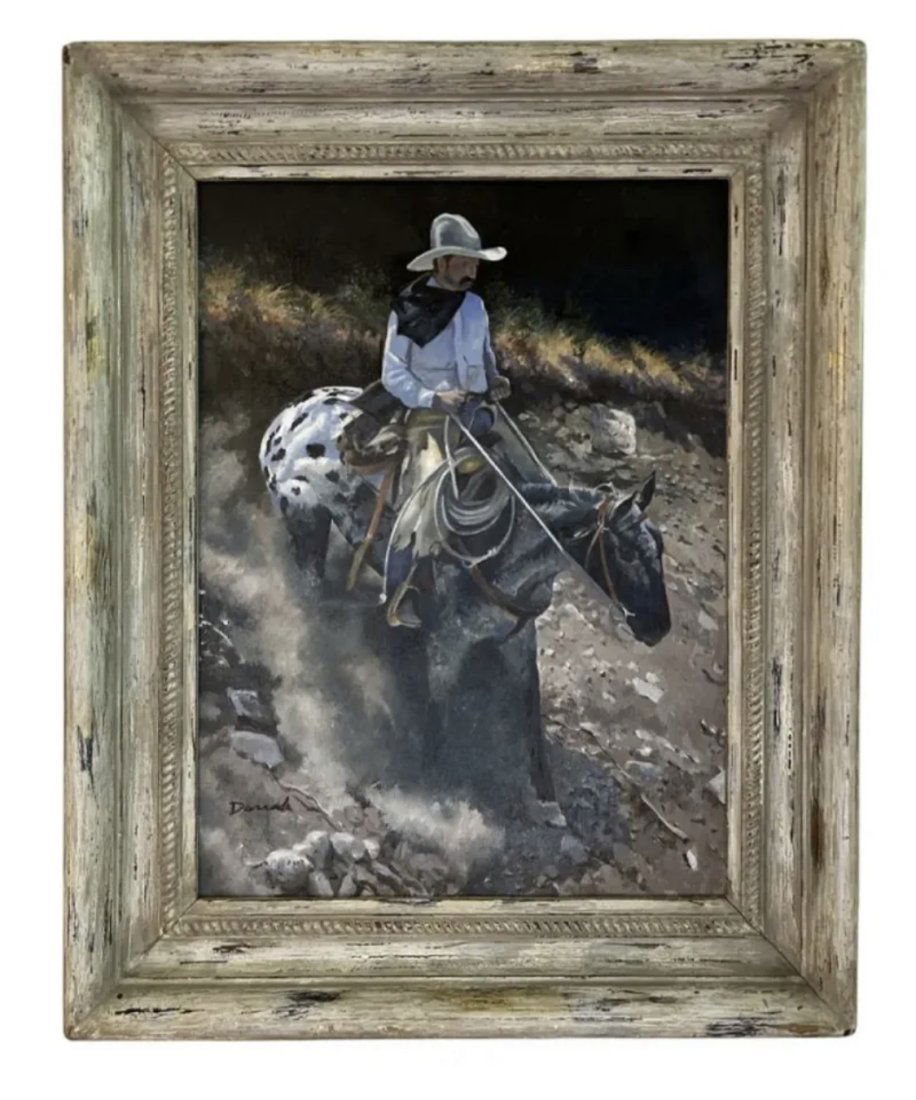 Authentic Cowboy Oil Painting by Tom Darrah - Mar 19, 2023 | GLOBAL ...