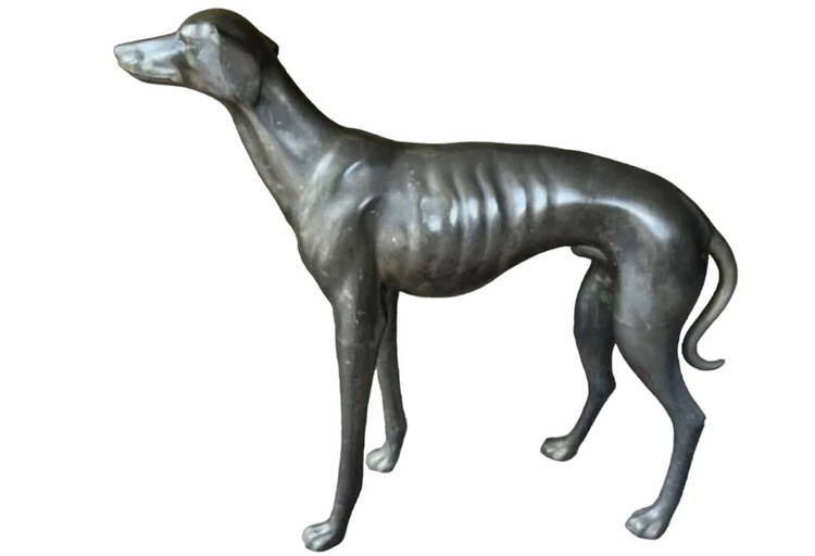 Life Size Grayhound Bronze Dog Statue