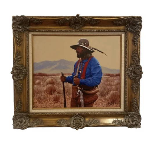 Mountain Man Hand Oil Painring By Lawrence Benjamin Porter