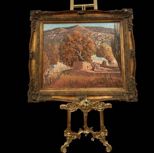 Adobe House Lanscape By Ralph Leyba