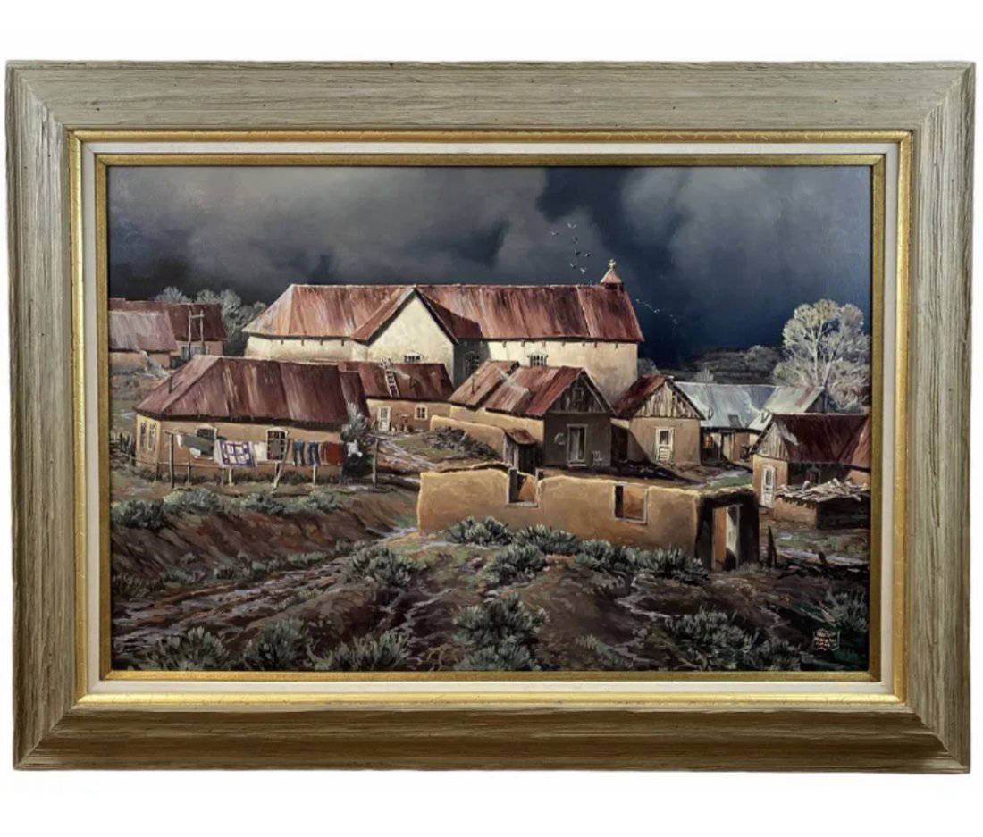 Storm -new Mexico - Oil Painting By Hector Morales Auction