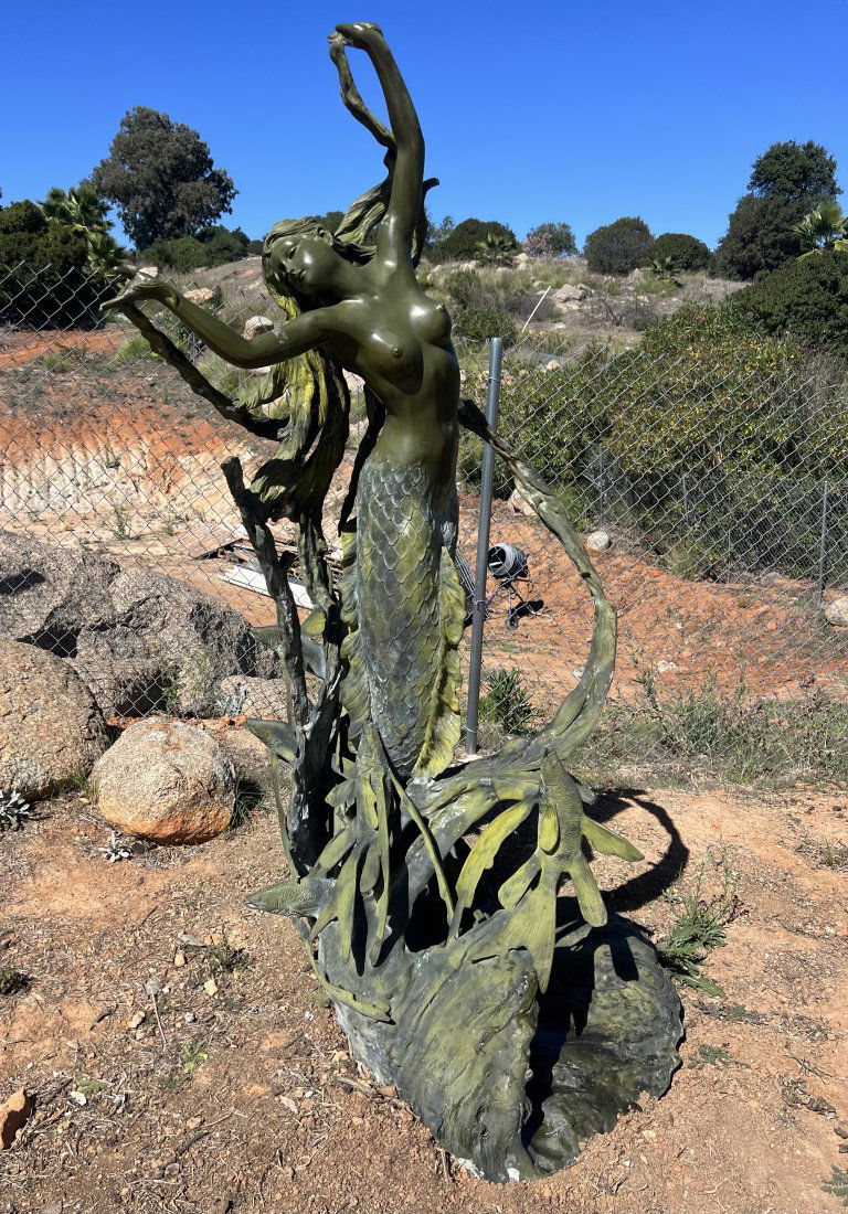 Life Size Mermaid Bronze Fountain Sculpture By Jim Davidson Auction