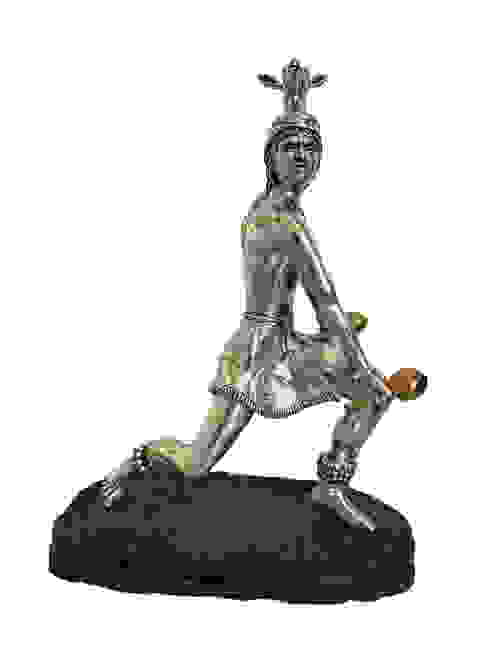 Silver Native Aztec Deer Dance By Martin Mendoza Maya Auction