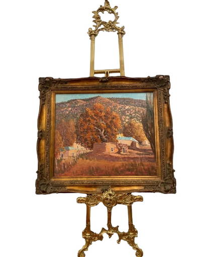 1985 Autumn Adobe Houses Painting By Ralph Leyba