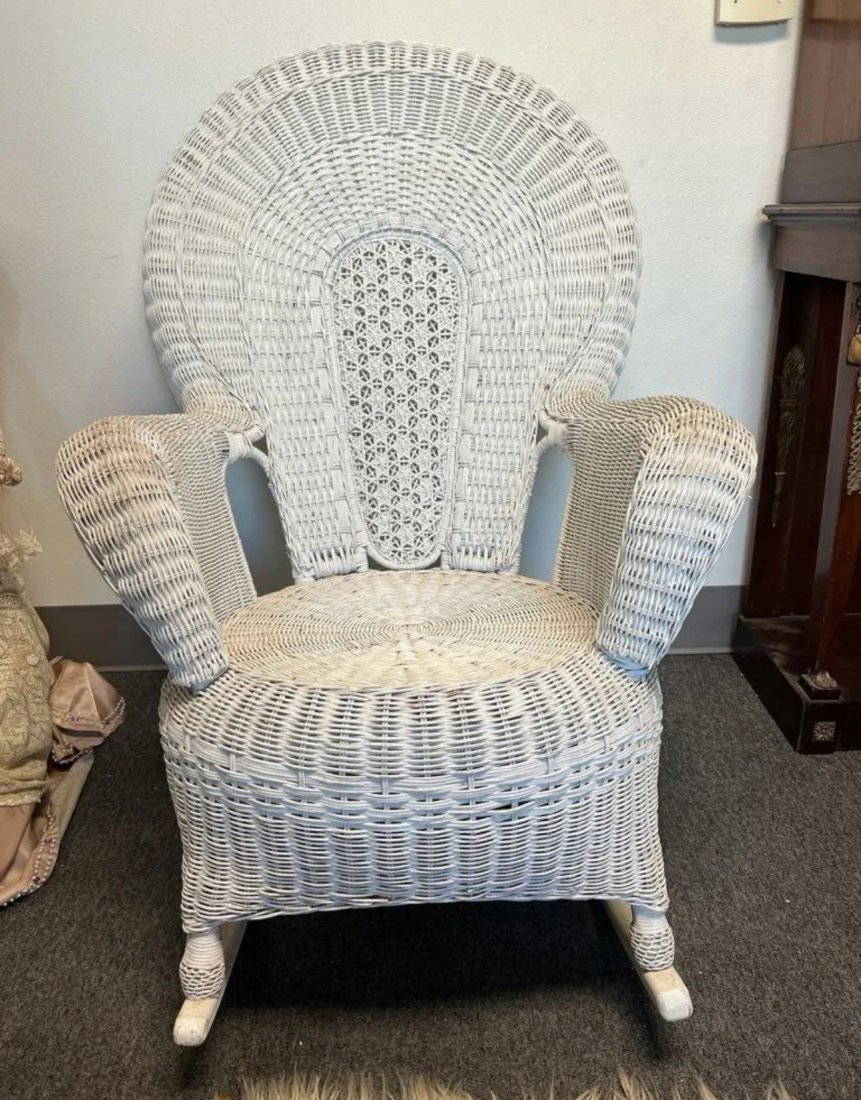 Victorian Wicker Rocker Chair Auction