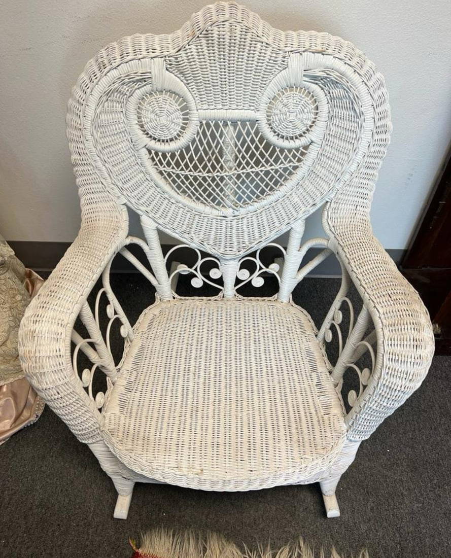 Victorian Wicker Rocker Chair Auction