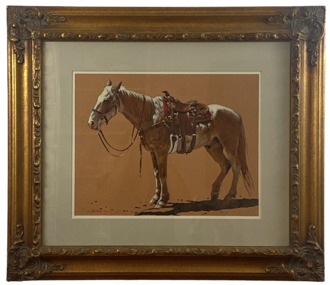Horse With Saddle By L. B Porter Oil Painting Auction