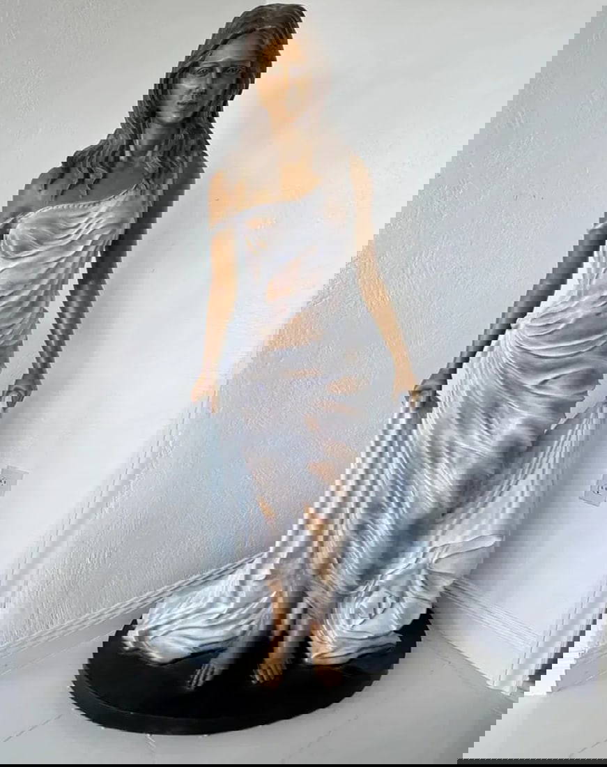 Life Size Bronze Lady Statue Auction