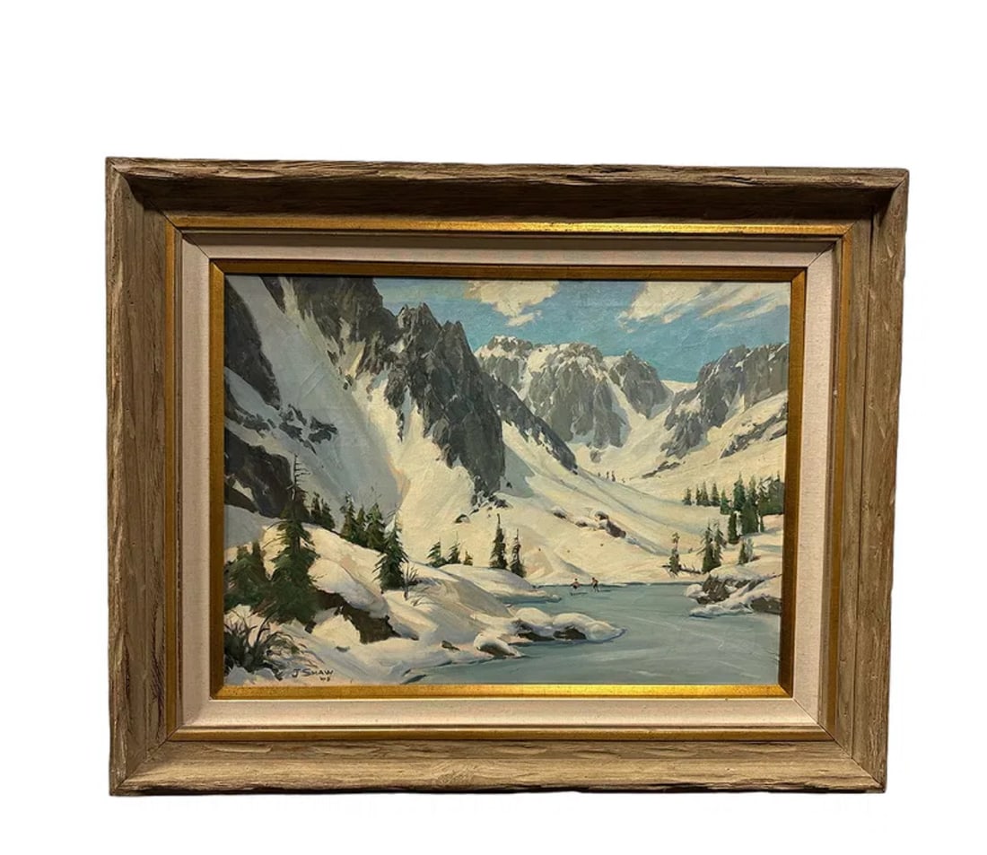 Landscape Cold Mountain Painting By J. Shaw Auction