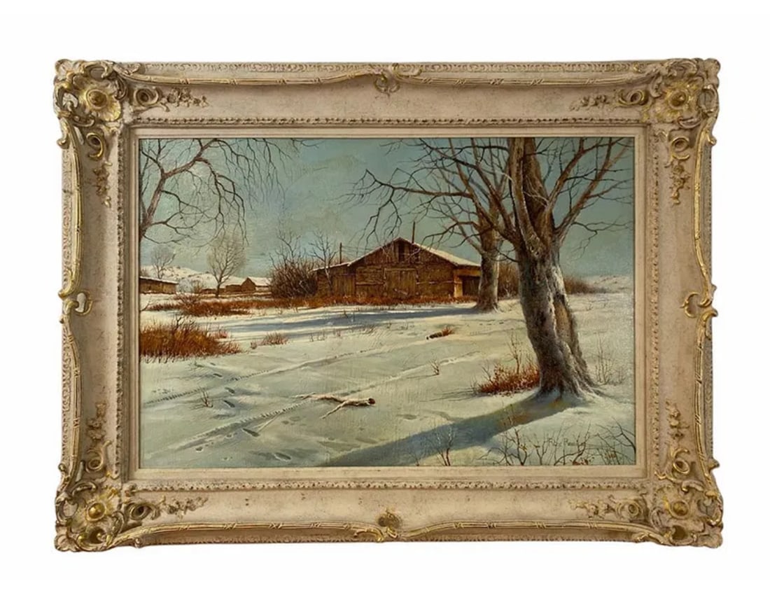 Landscape Cabin Oil Painting On Canvas By Roy Reece - Jun 22, 2025 ...