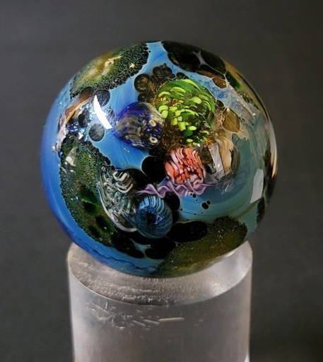 Vintage Josh Simpson 2" Glass Art Sphere