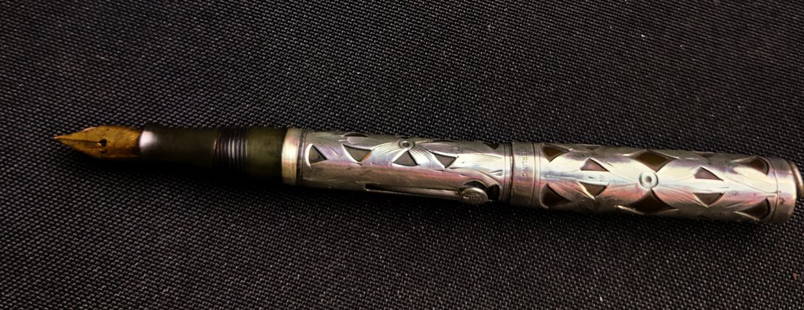 Rare Waterman #402 Sterling "snail" Pen