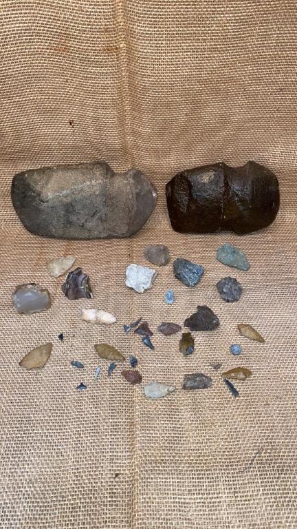 Native American Axe Heads & Arrow Heads