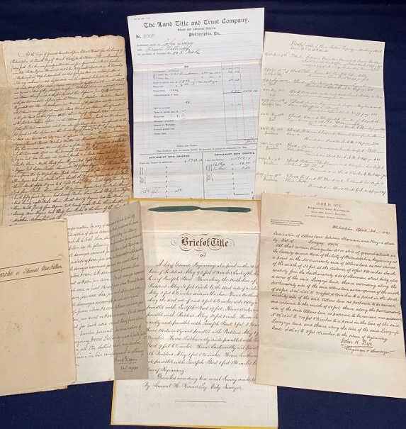 Group Of 18th & 19th Century Pa Land Documents