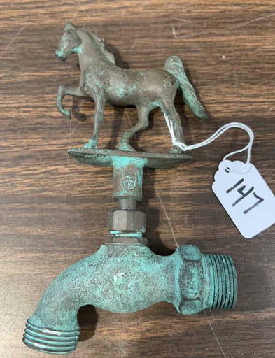 BRASS SPIGOT W/ HORSE (#0147) on Feb 19, 2023 | Russum's Furniture ...