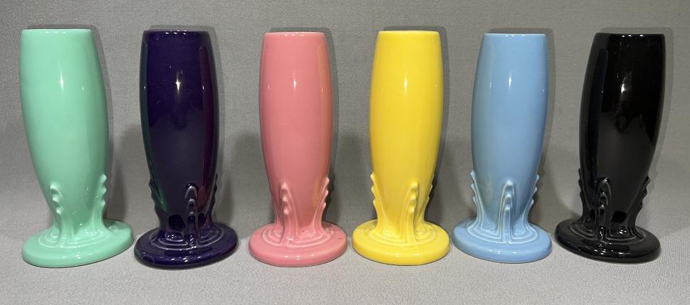 6 Fiestaware Vases