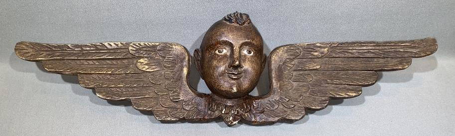 Carved Angel Head & Wings