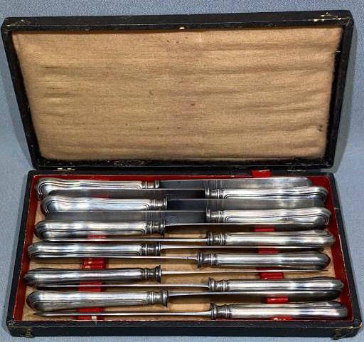Set Of 12 French Knives With Hallmarks
