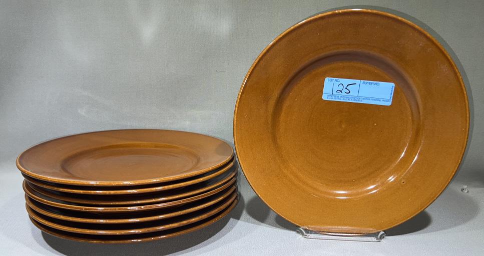 8 Over And Back Yellow Ware Plates